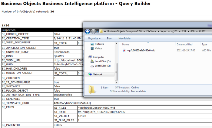 How to retrieve SQL query of QaaWS using BO Java RE SDK | bukhantsov.org